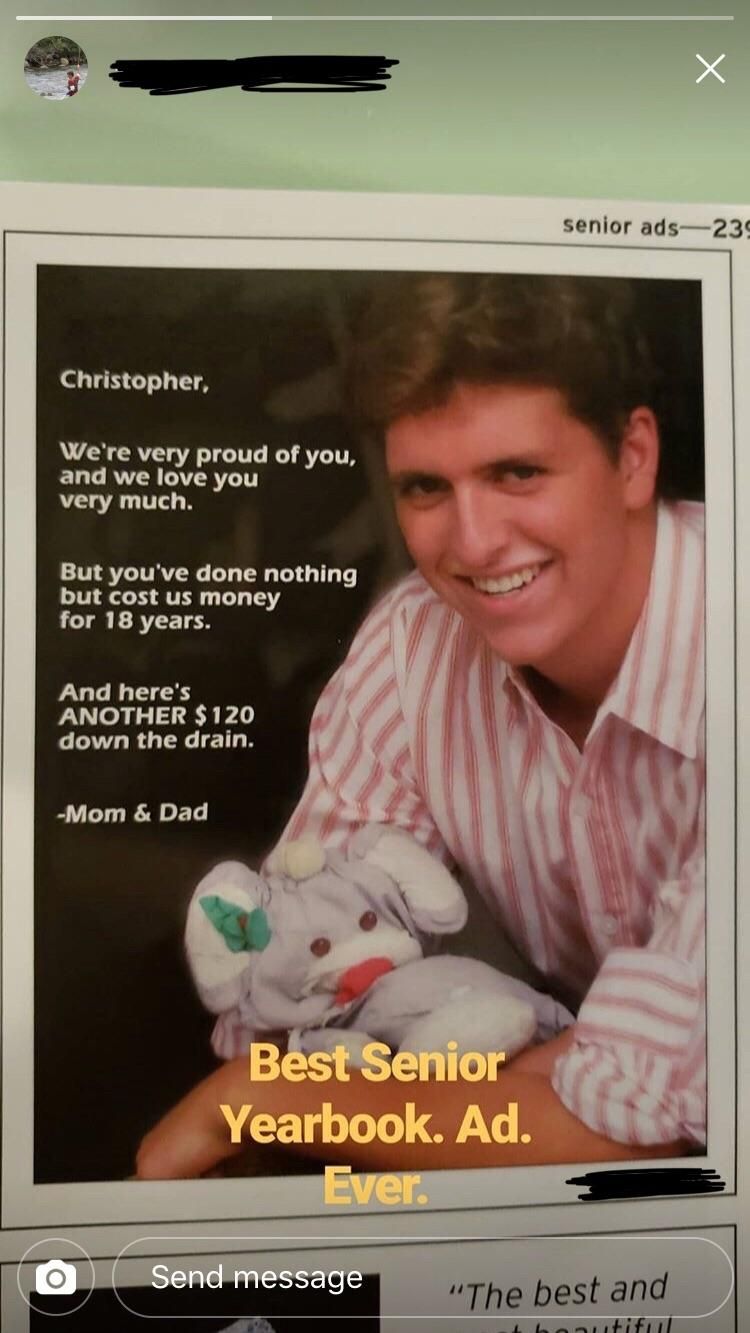 Best Senior Yearbook Ad Ever 