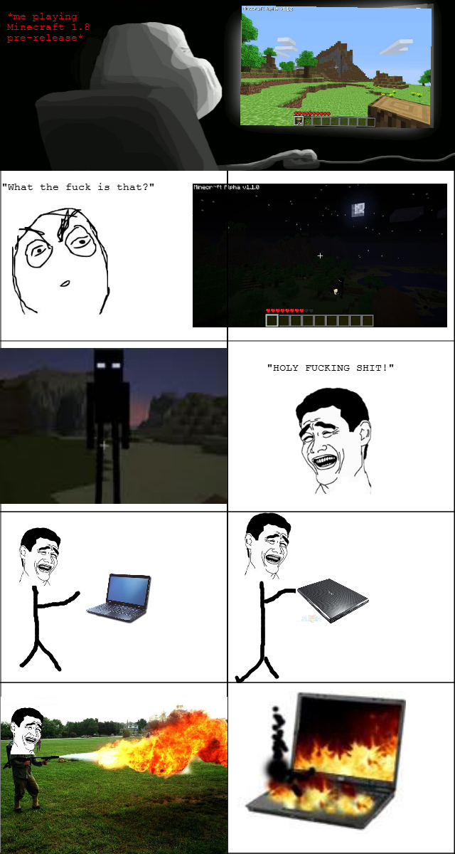 That happens the first time you meet a enderman.