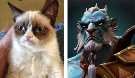 I was playing DotA 2 with the phantom lancer and saw this in my head