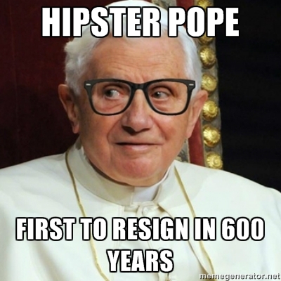Hipster pope