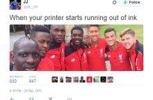 When your printer starts runnin outta ink.