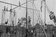 school playground equipment in the year 1900