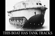 It's a boat. With tank tracks. It's your argument. Which is invalid.