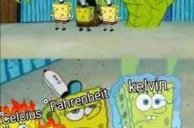 spongebob temperature meme