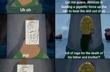 Khamudi on the left, Apepi on the right