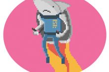 You can never be cooler than shark flying with jetpack. Never.